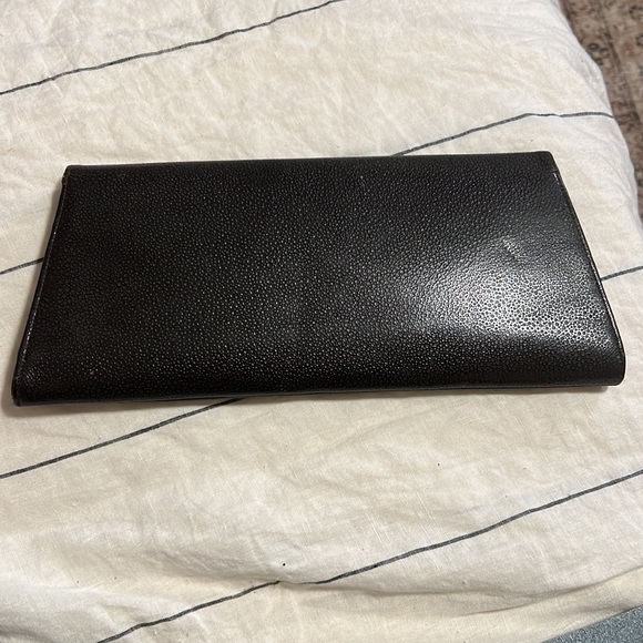 Lennox | Bags | De Liso Debs By Lennox Black Textured Leather Envelope ...